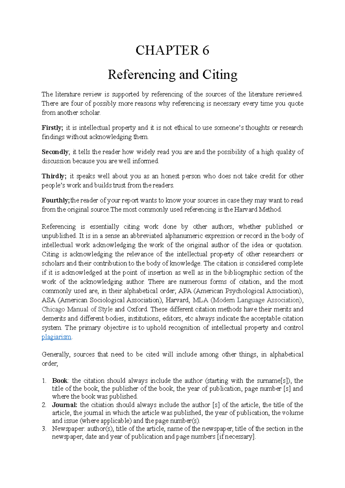 Research Methodology 2022 Lesson 8: Importance of Referencing - Studocu