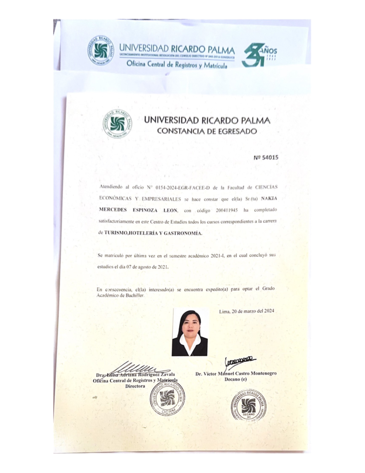 Universidad Ricardo Palma - UNIVERSITY EMAIL RICARDO UNIVERSIDAD ...