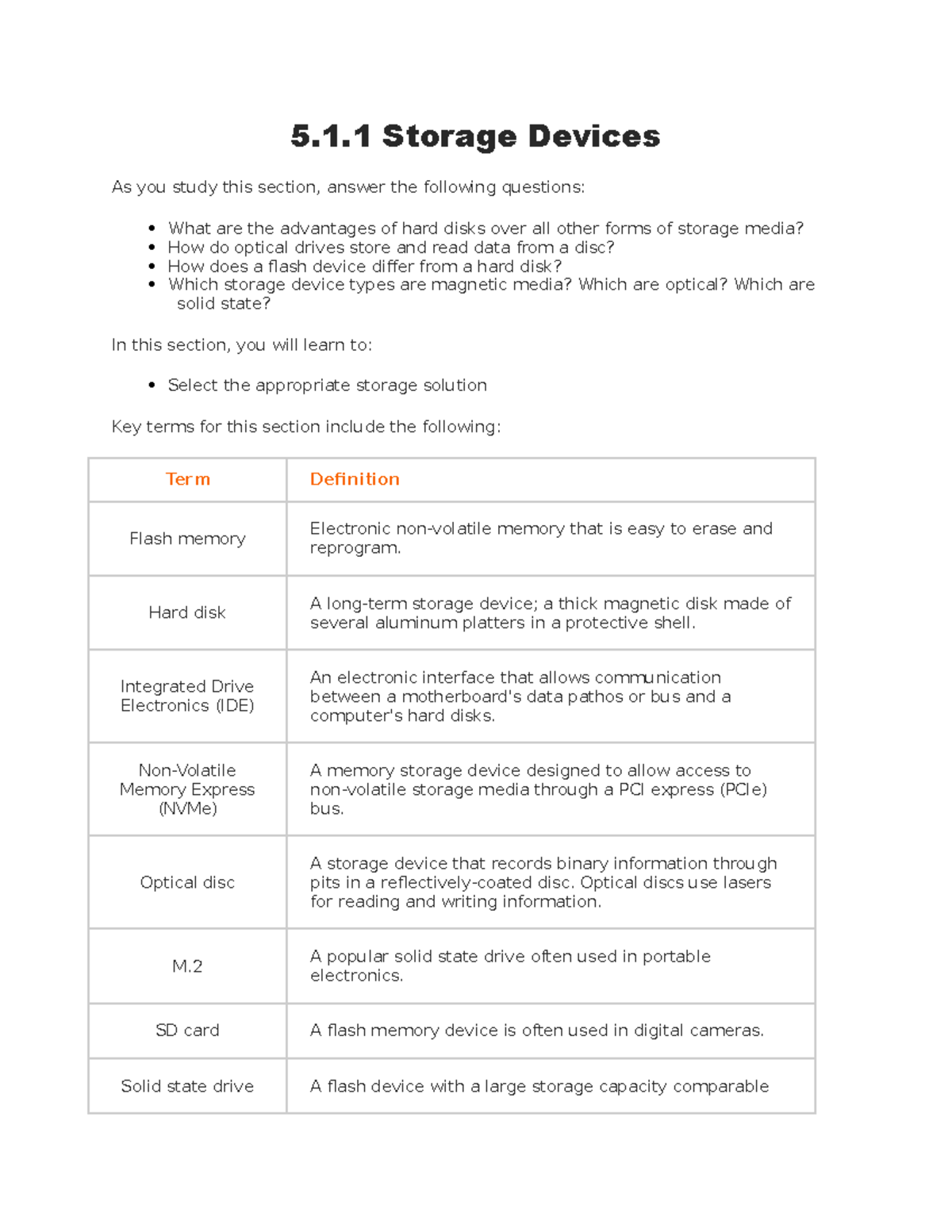 Intro to tech chapter 5 - CompTIA 220-1002 CompTIA 220-1001 - 5.1 ...
