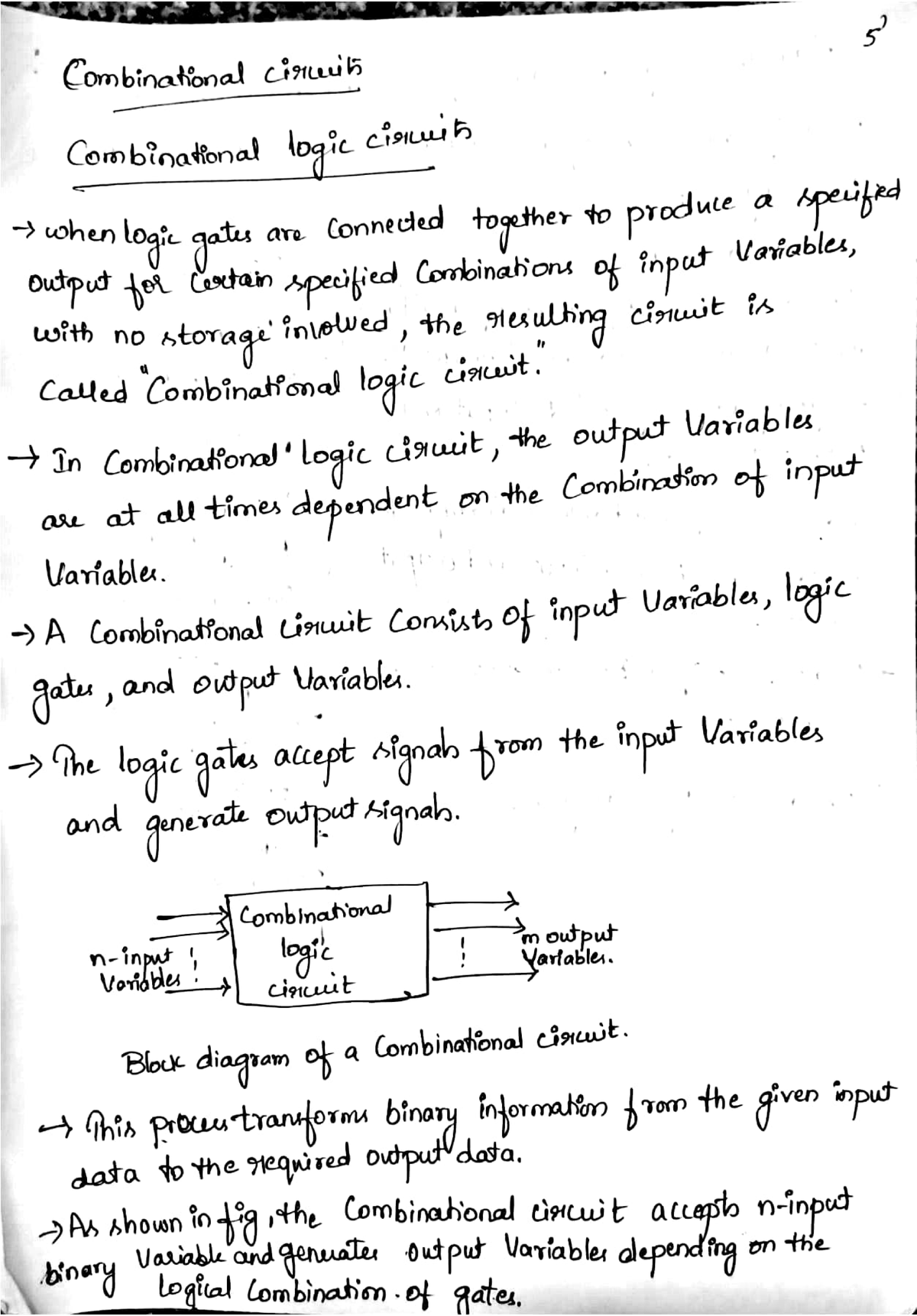 DD&CO MOD2 CSE HW - Ddco module 2 notes - 5 Combinational cirwith ...