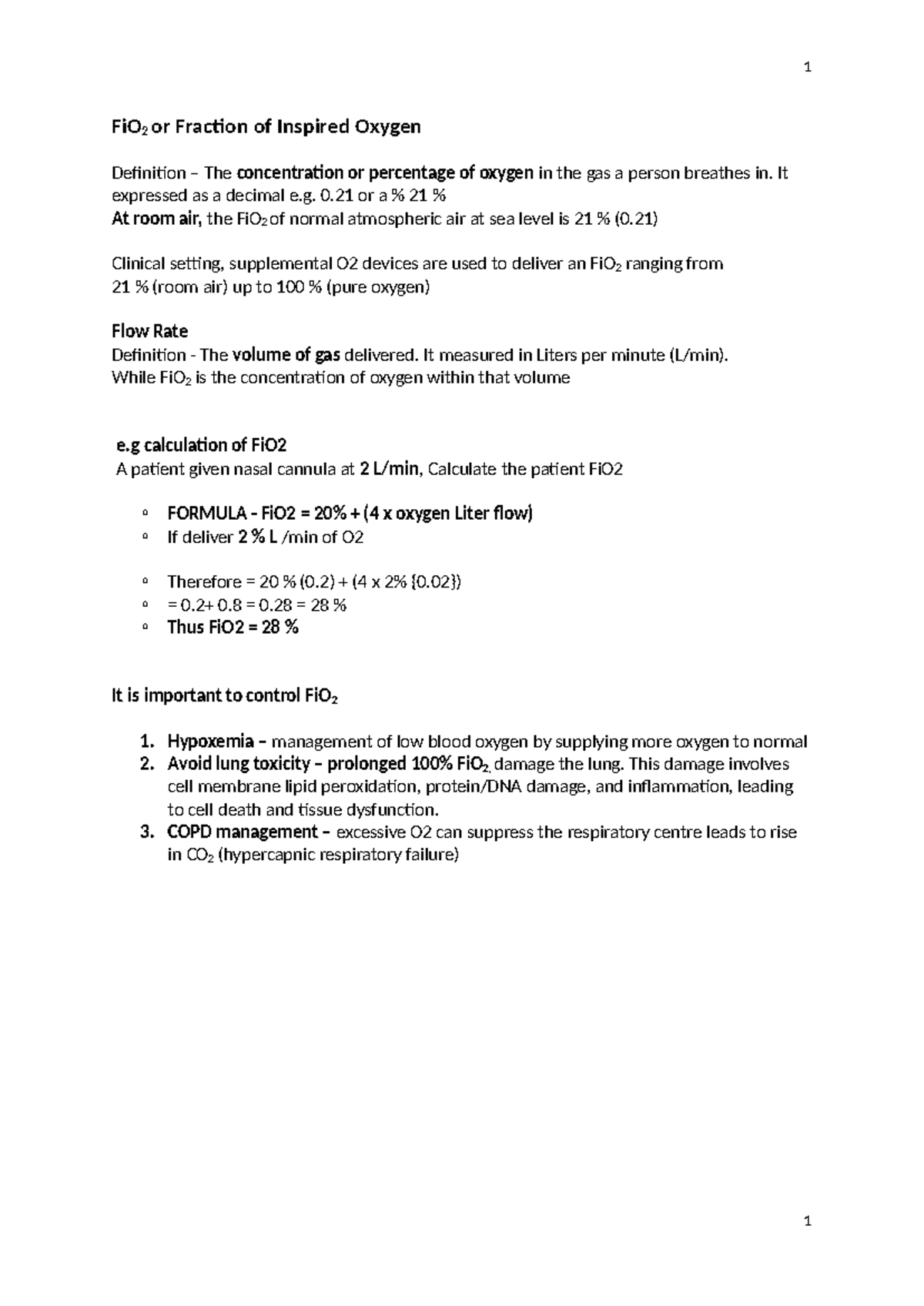 ICU Notes: Understanding FiO2, Ventilation, and Anaesthesia Techniques ...