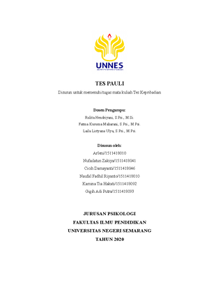 R.1 TES Papikostick - Penjelasan secara deskriptif tes papikostik ...