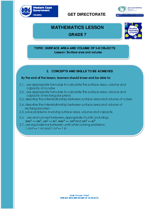 2025 Maths ATP Grade 10 - beete - 2025 Grade 10 Mathematics 1 Confidential Information - This is ...