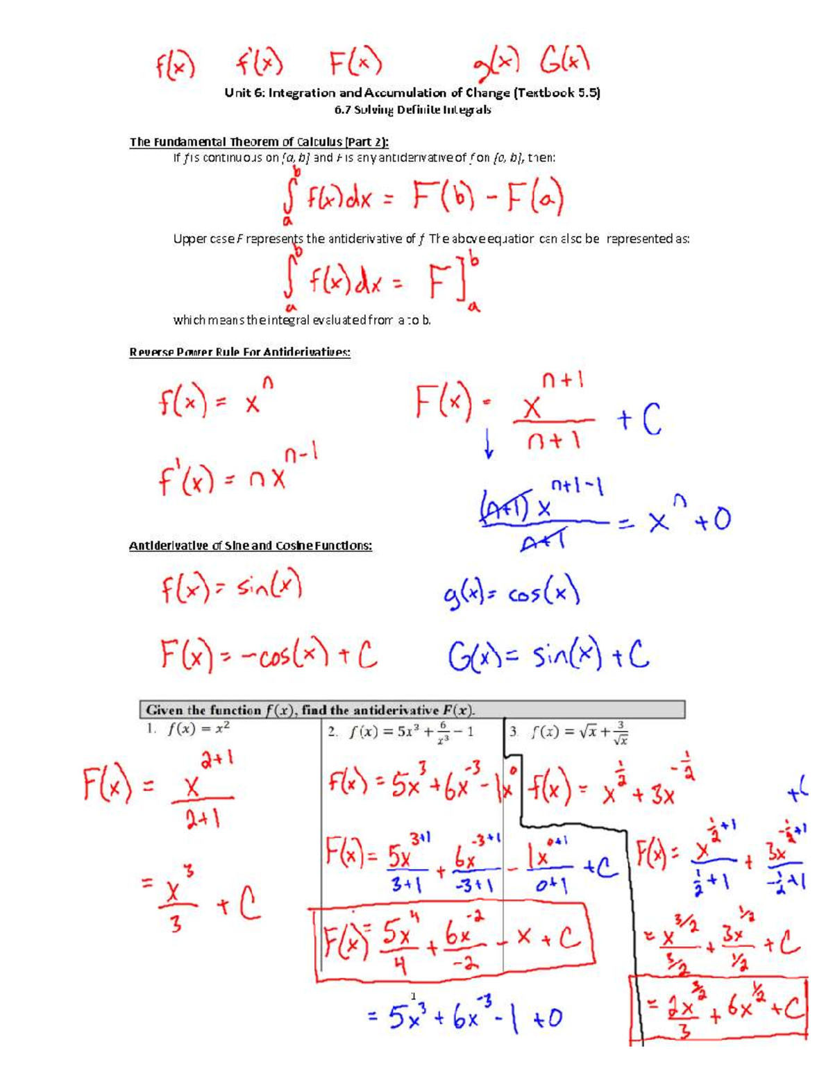 6.7 - AP Calculus Notes on Integration and Accumulation of Change - Studocu