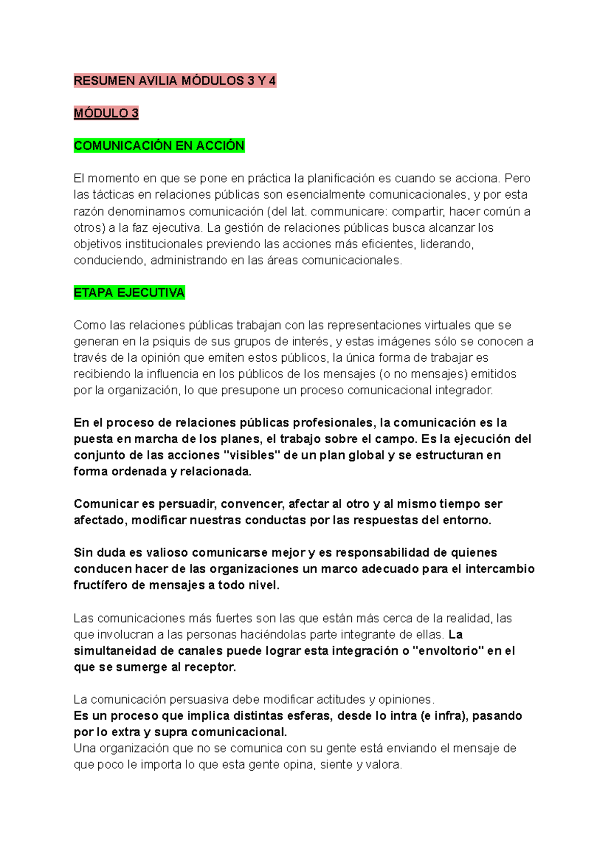 Resumen RRPP Mod. 3 y 4 - TP4: Comunicación y Estrategias ...