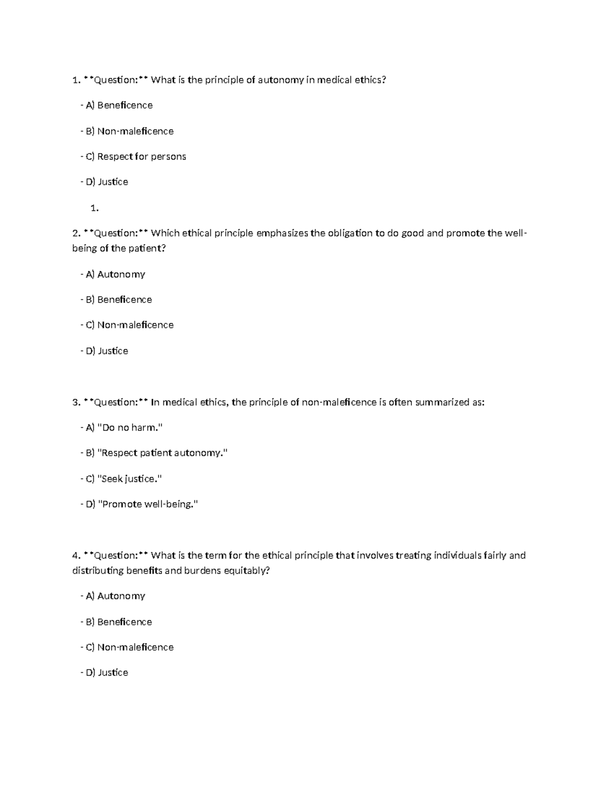 Ep 100: Principles of Autonomy and Ethics in Medical Practice - Studocu