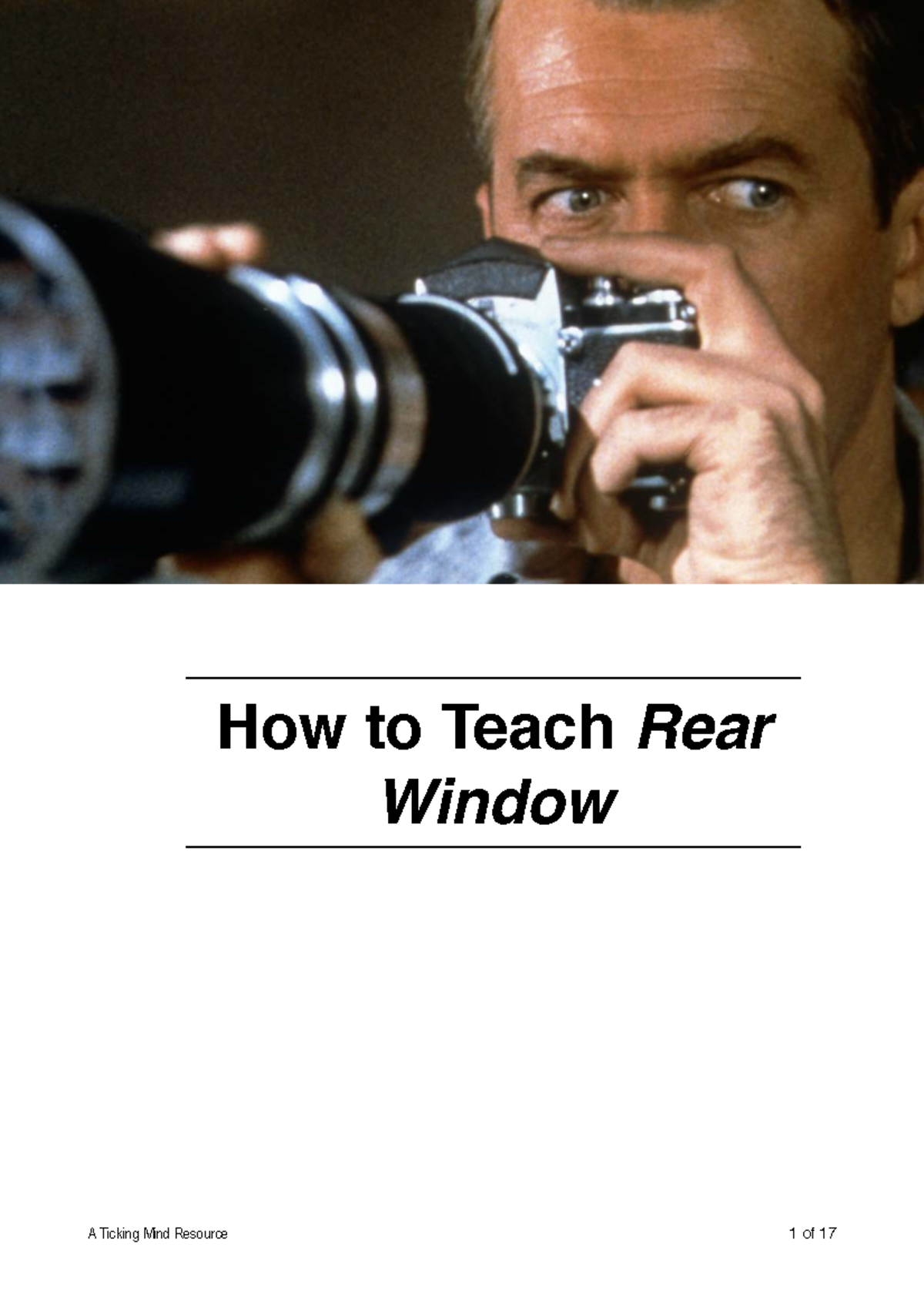 How to Teach Rear Window: Exploring Themes and Characters in Film - Studocu