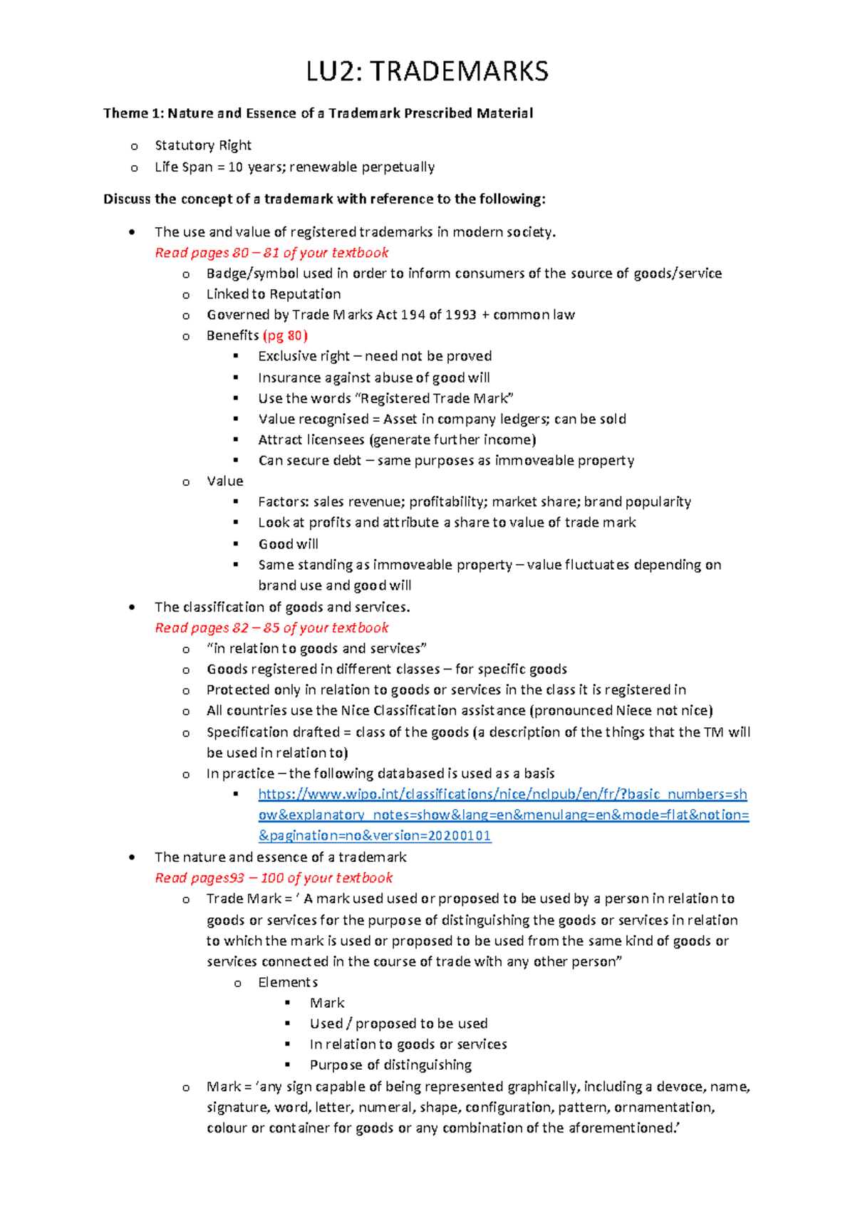 INPL - Learning UNIT 2 - Trade Marks - Theme 1: Nature and Essence of a ...
