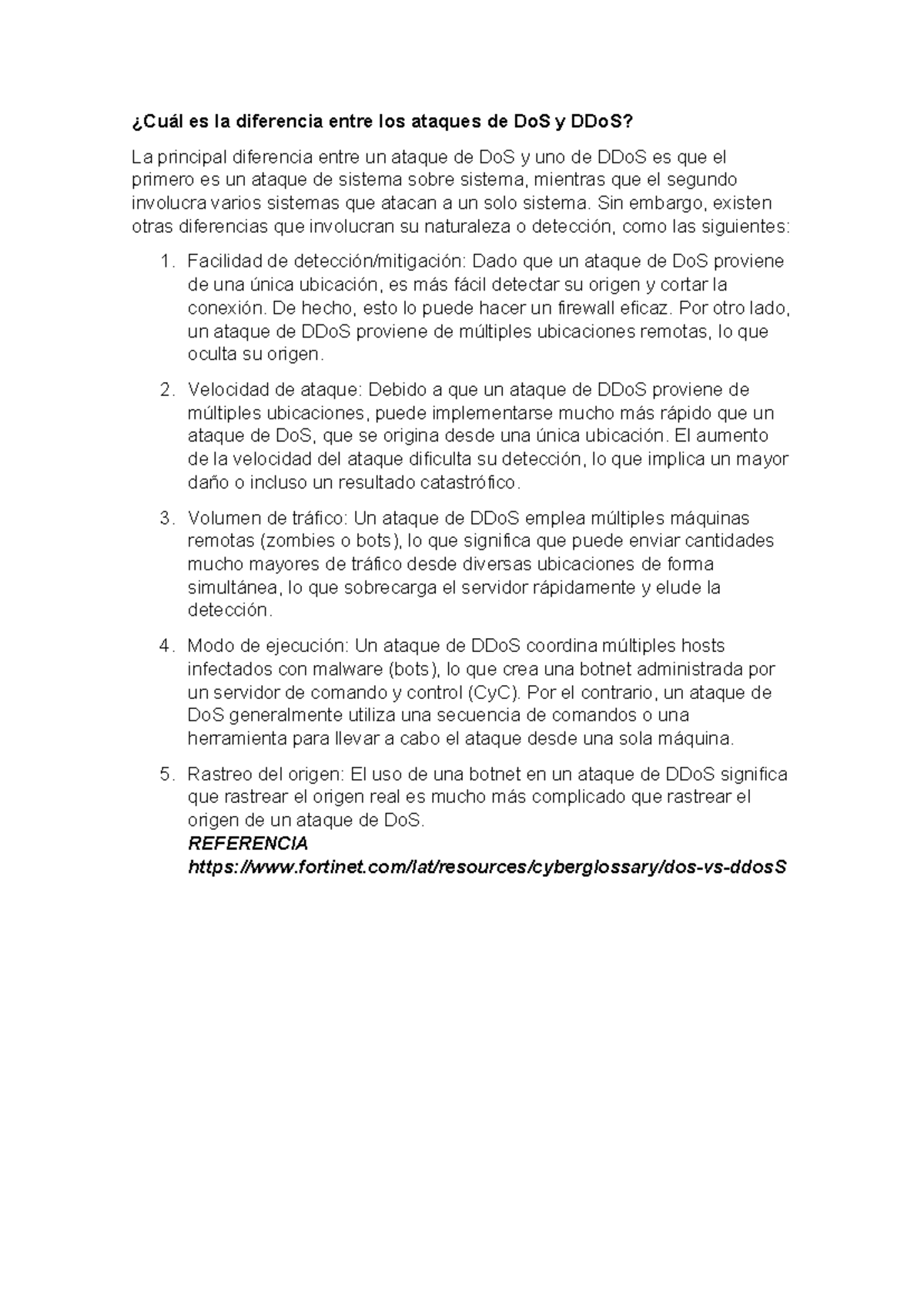 Diferencias entre Ataques DoS y DDoS: Análisis y Comparación - Studocu