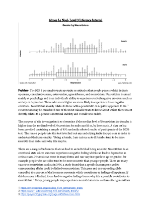 NCEA Level 3 Statistics AS91581 Excellence Exemplar - NCEA Level 3 ...