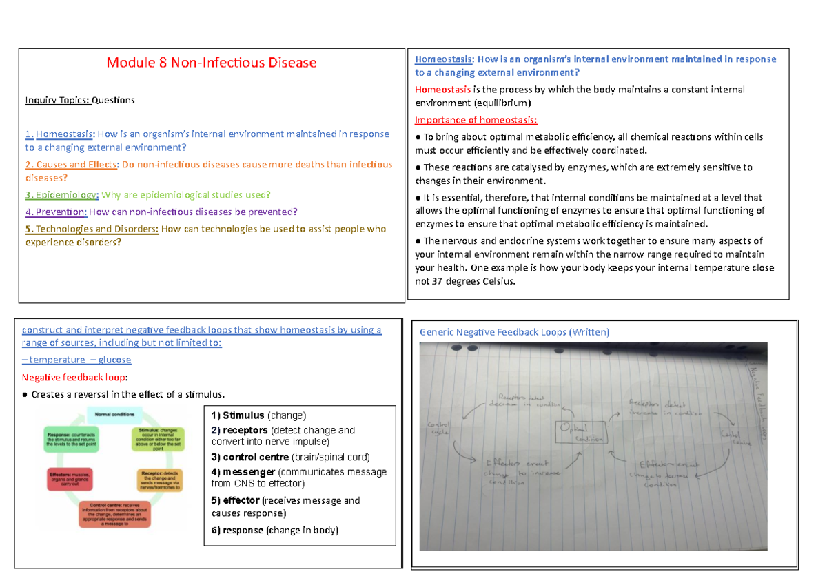 Module 8 Disease Homeostasis: Understanding Internal Environment ...