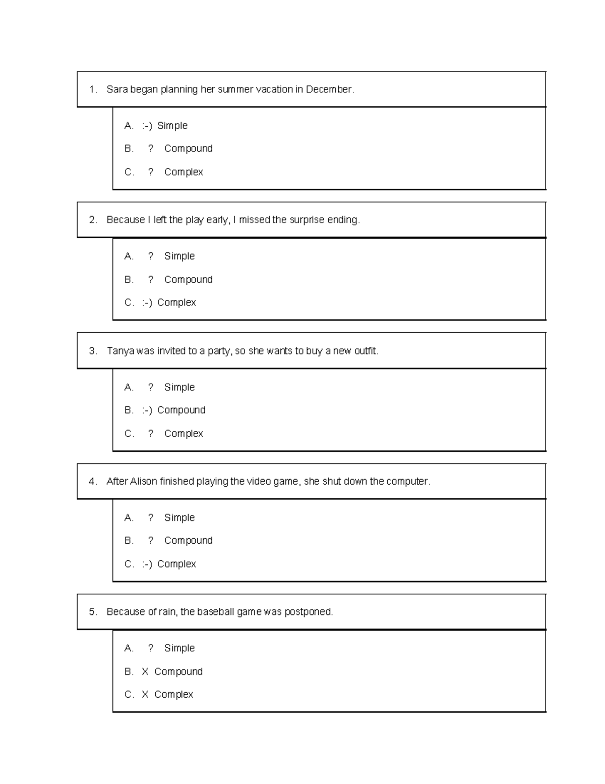 151023481 Types of Sentences Exercises: Simple, Compound, Complex - Studocu