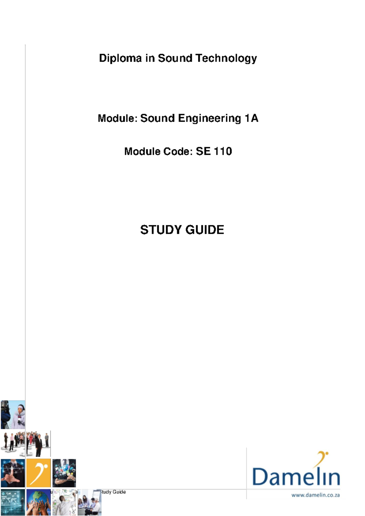 Sound Engineering 1A - Comprehensive Study Guide & Resources - Studocu