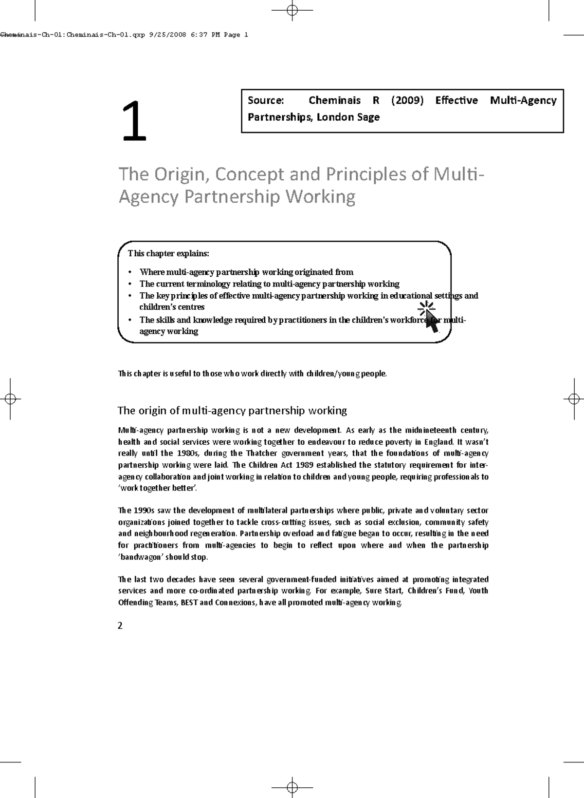 Multi-Agency Partnership Working: Origins, Concepts, and Principles Ch ...
