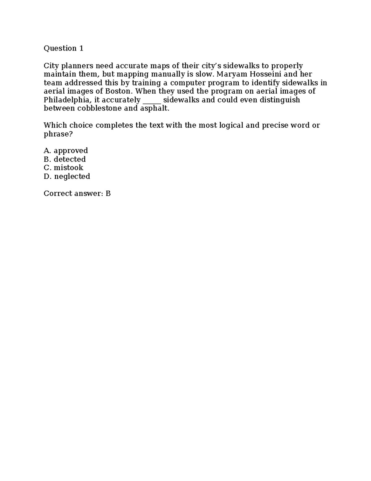 Reading Module 1 - Asia: Practice Questions and Answers - Studocu