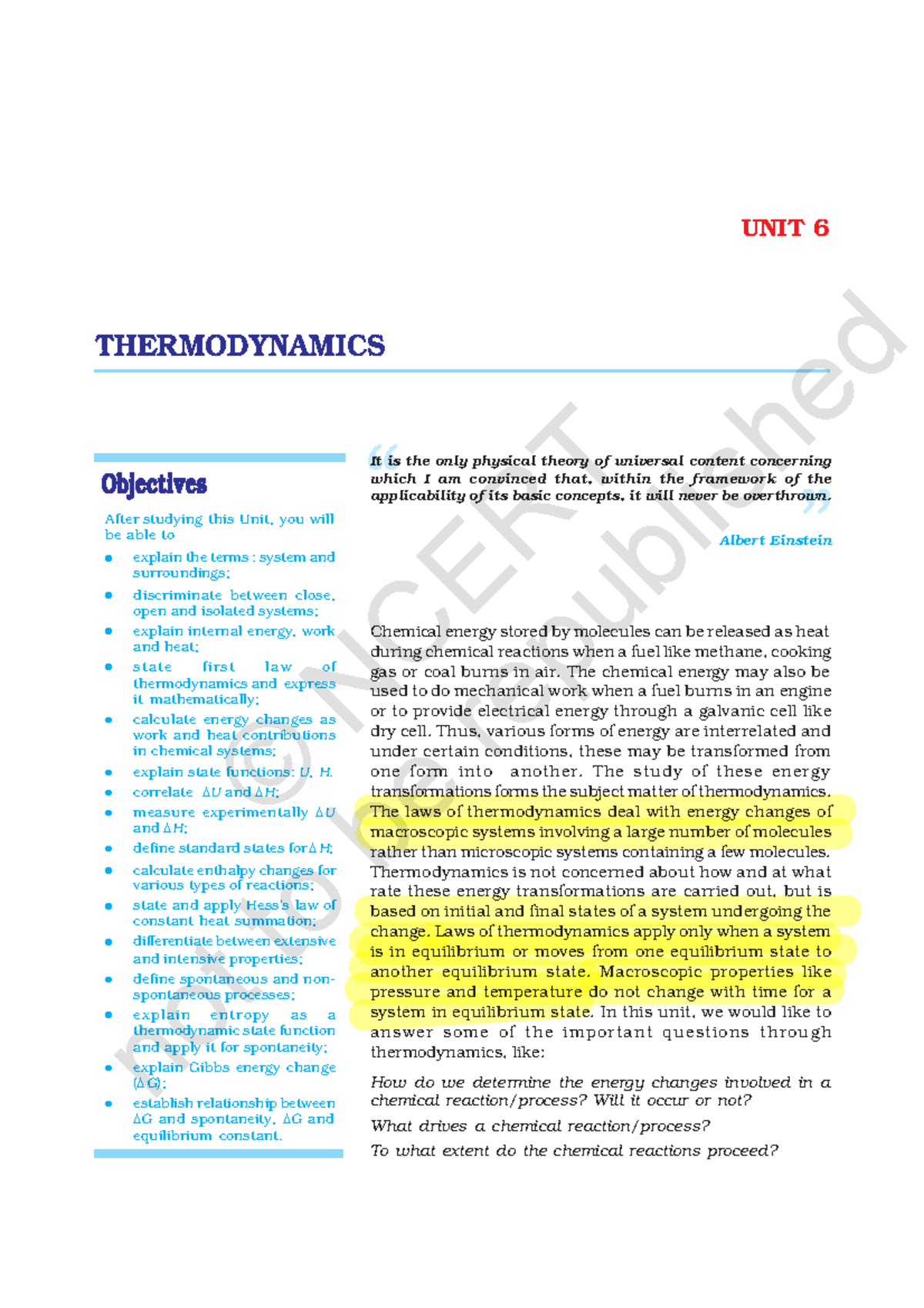 154 CHEMISTRY UNIT 6 THERMODYNAMICS STUDY NOTES - Studocu