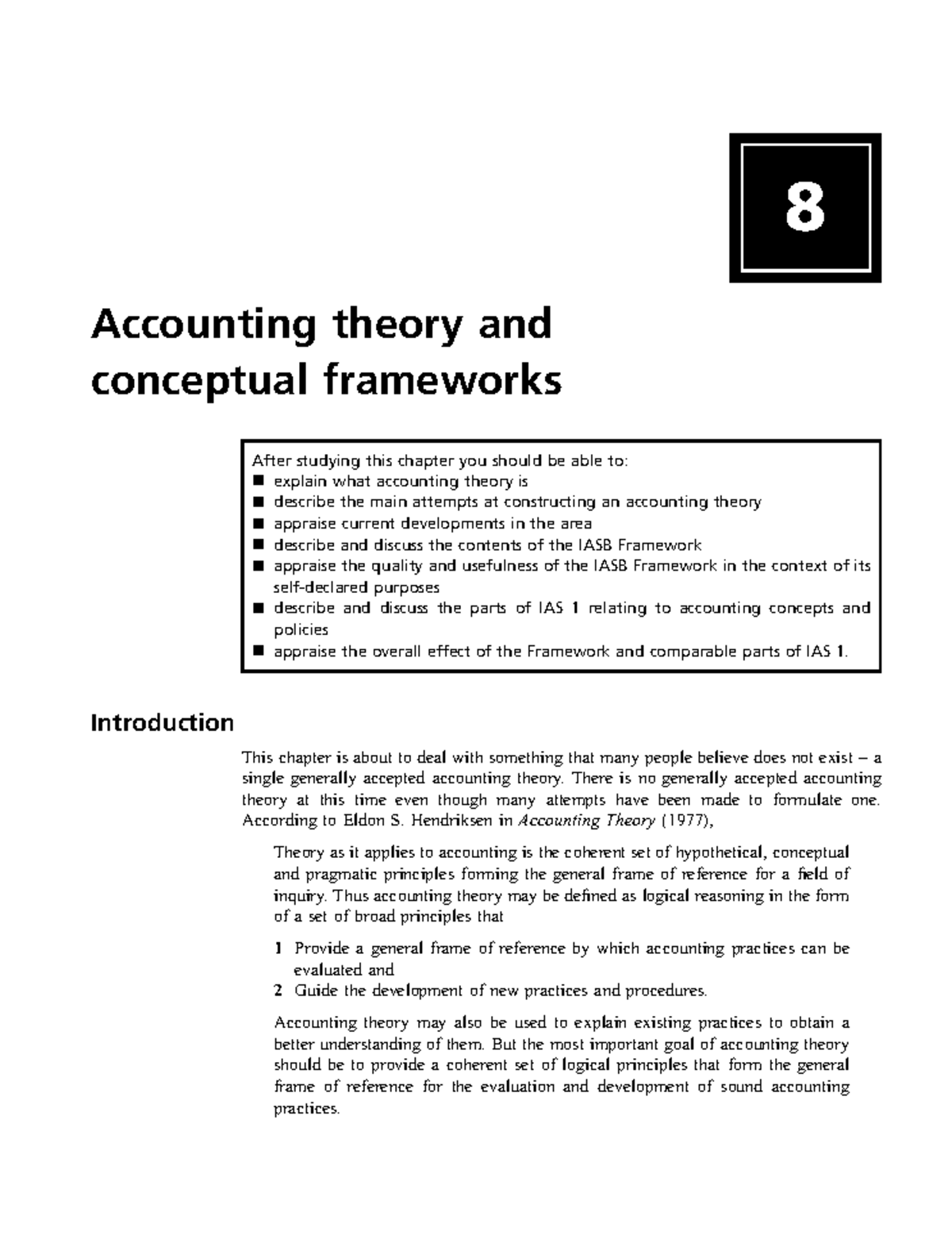 Accounting Theory and Conceptual Frameworks (ACCT 101) - Chapter Overview - Studocu