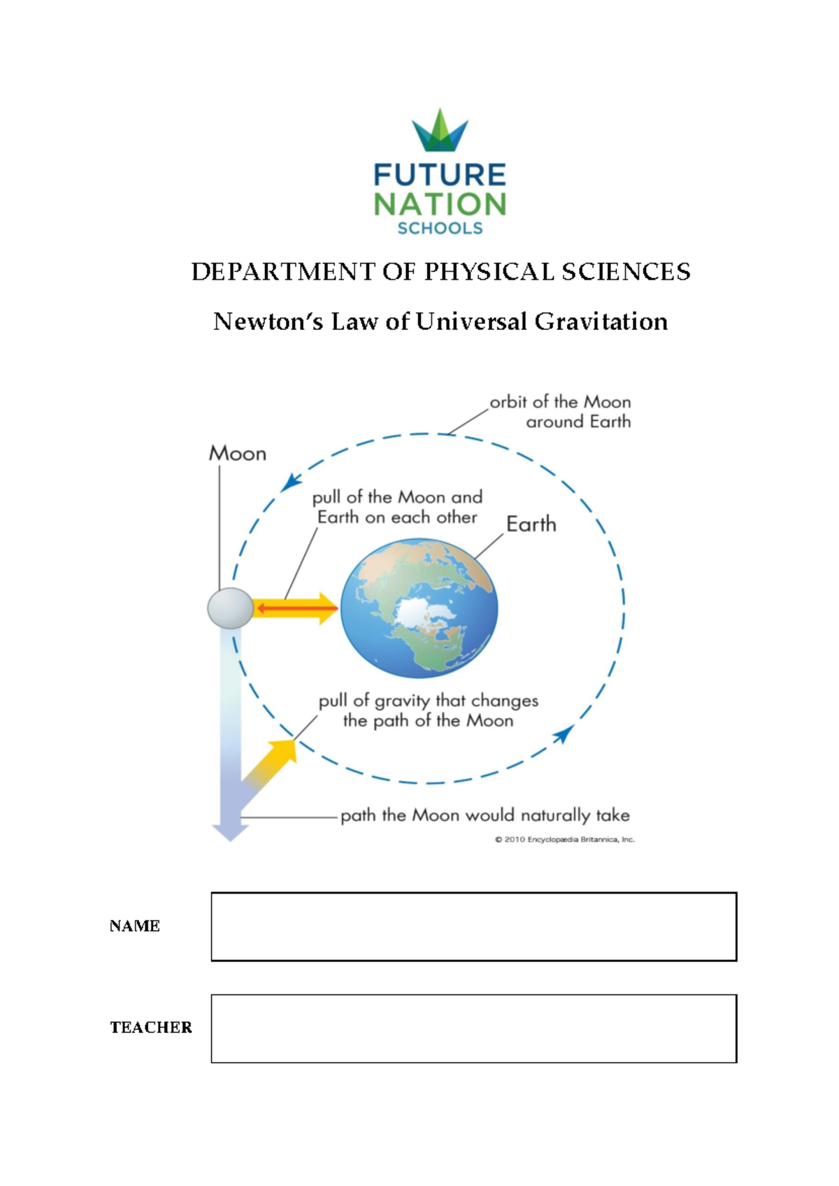 PHYS 101: Newton’s Law of Universal Gravitation Study Notes - Studocu