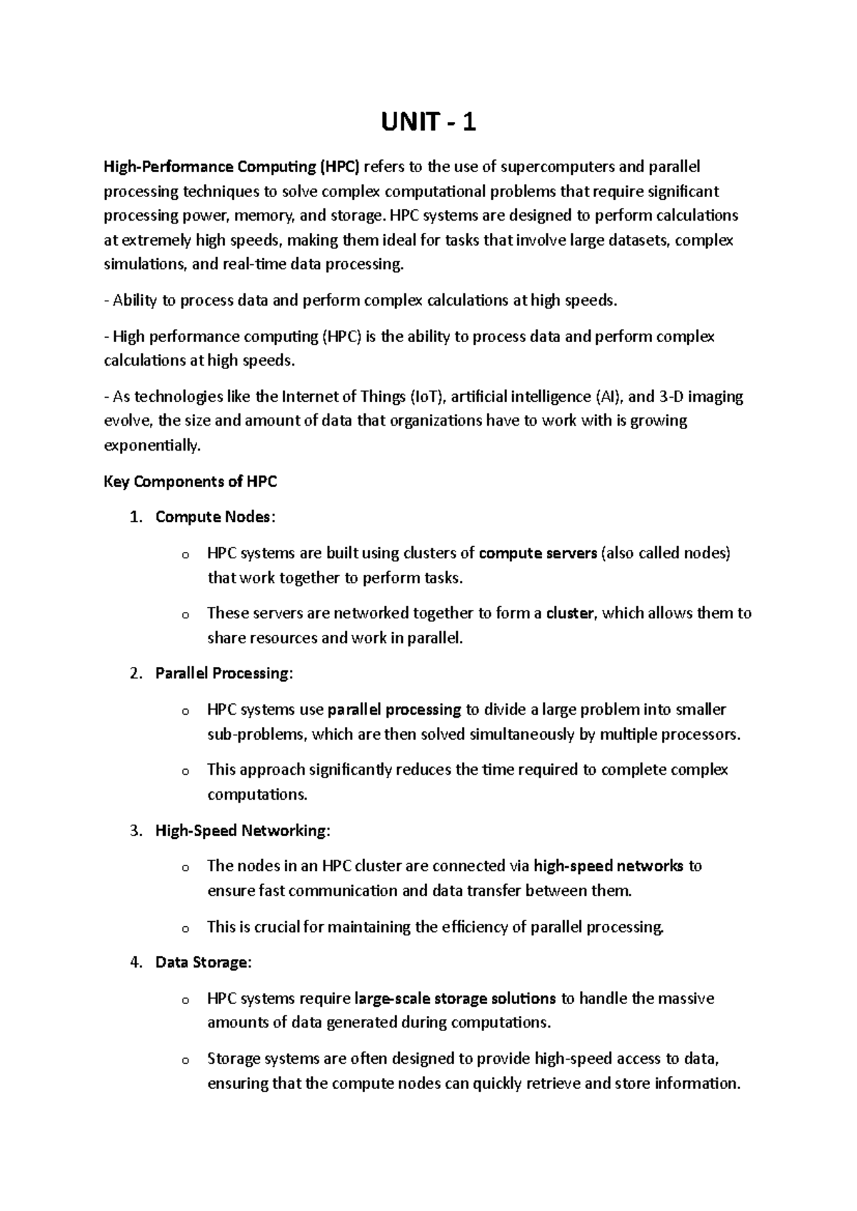 CC-notes - Cloud Computing notes for JNTUH - R18 - UNIT - 1 High ...