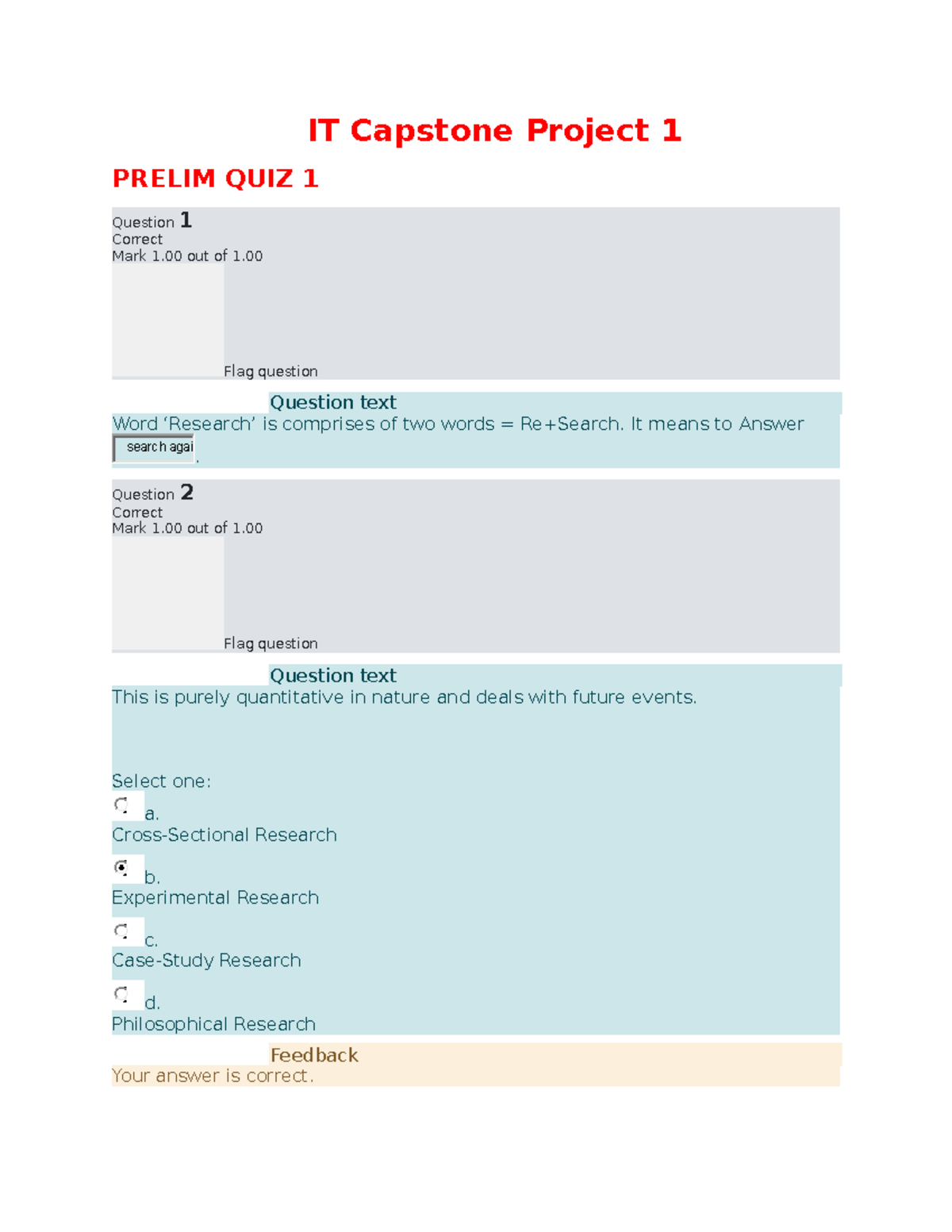2ND TRI IT Capstone Project 1: Preliminary & Midterm Quiz Insights ...
