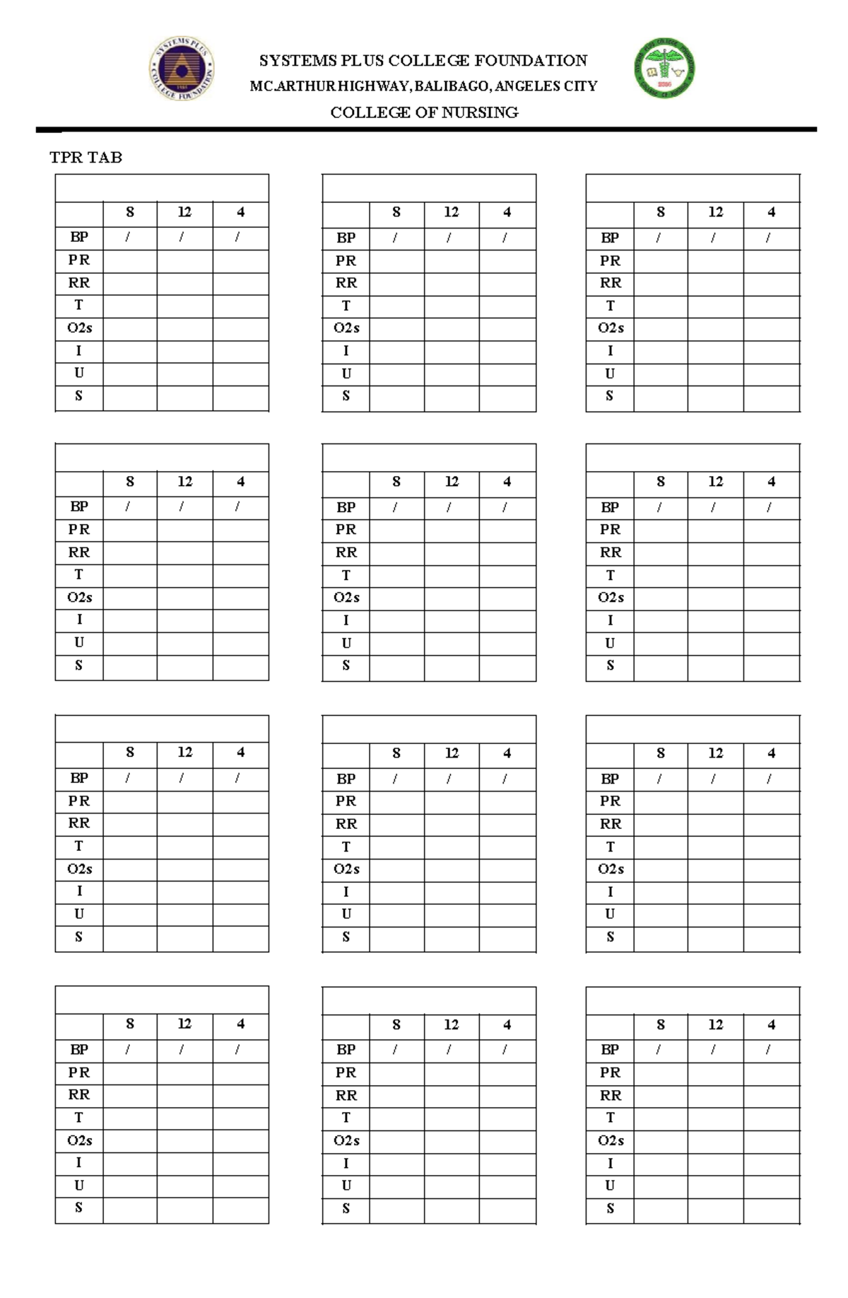 TPR-Tab - N/A - SYSTEMS PLUS COLLEGE FOUNDATION MC HIGHWAY, BALIBAGO ...