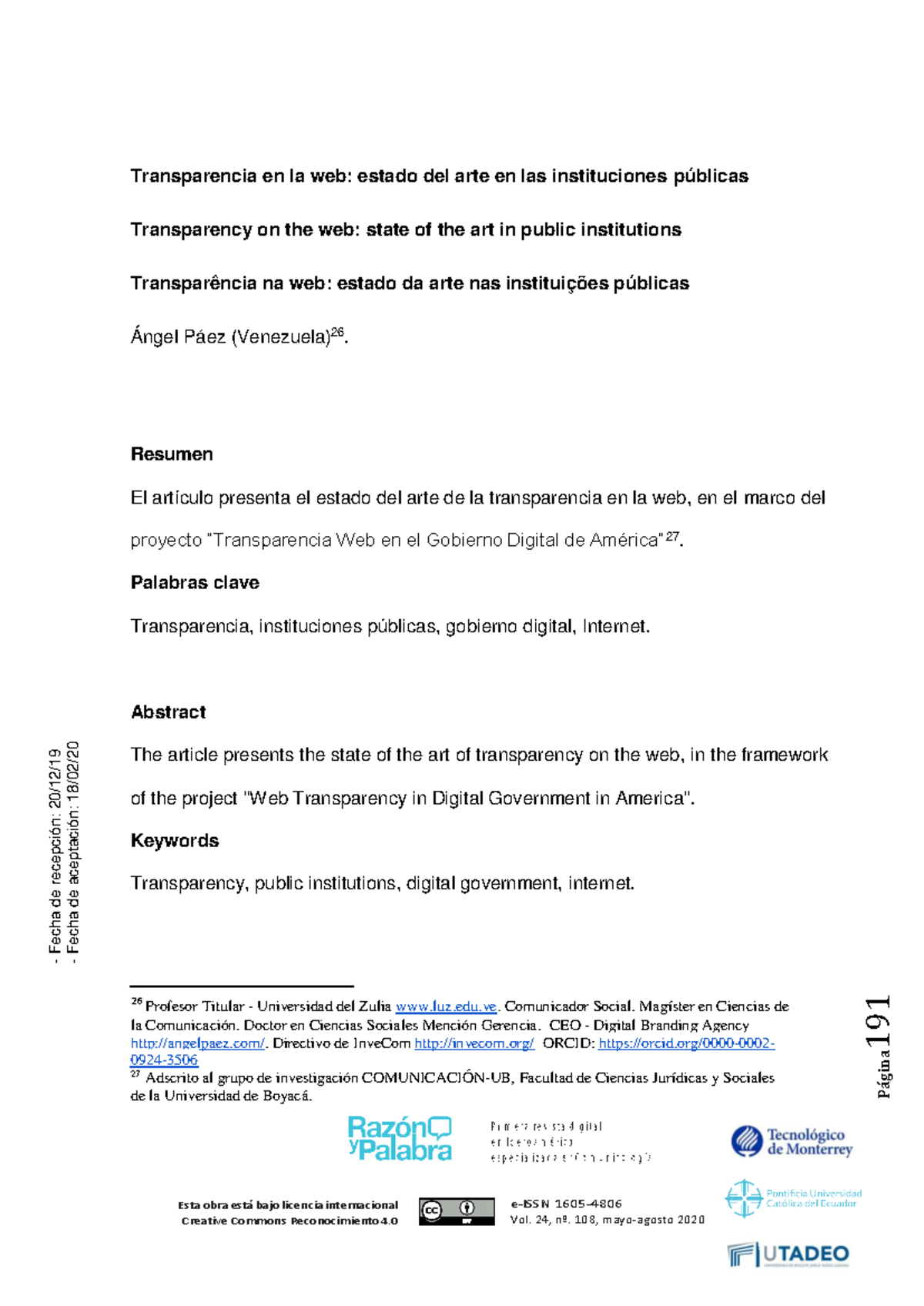 Manager,+8 paez 108 - asdfsadf - e-ISSN 1605- 4806 Vol. 24, nº. 10 8 ...