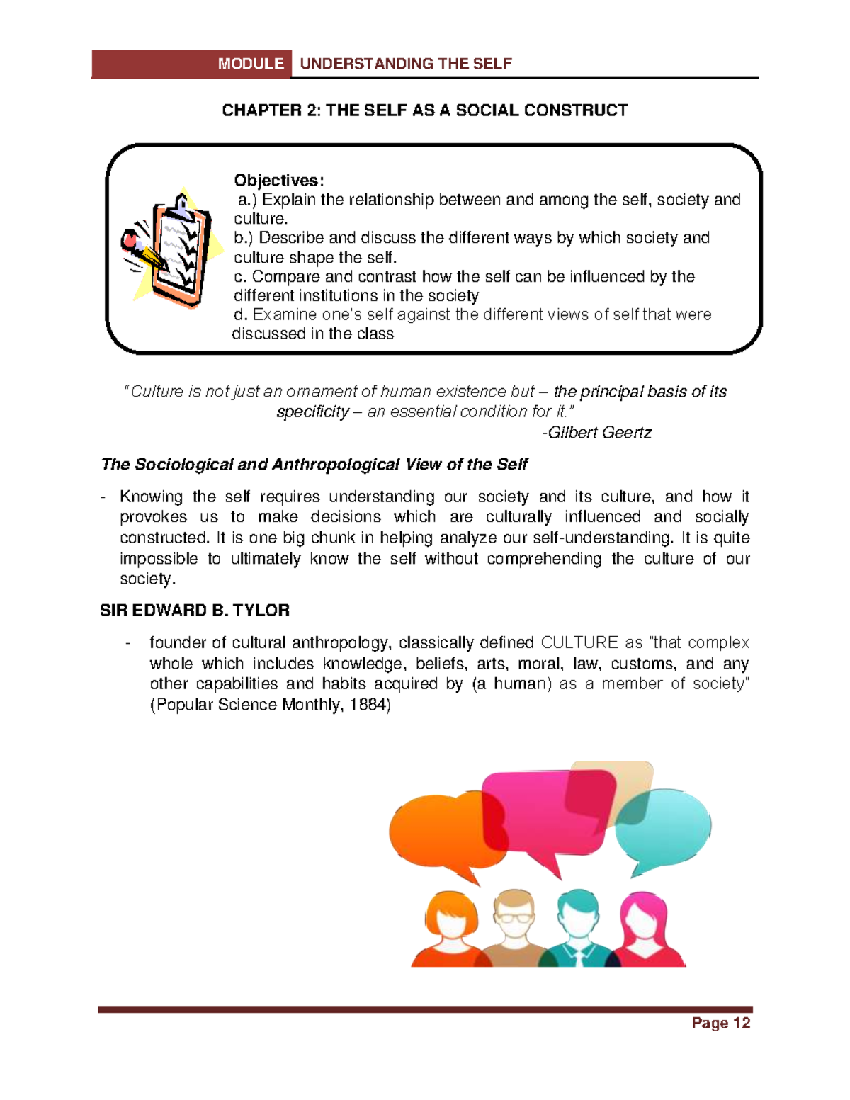 Chapter 2 - THE SELF AS A Social Construct - CHAPTER 2: THE SELF AS A ...