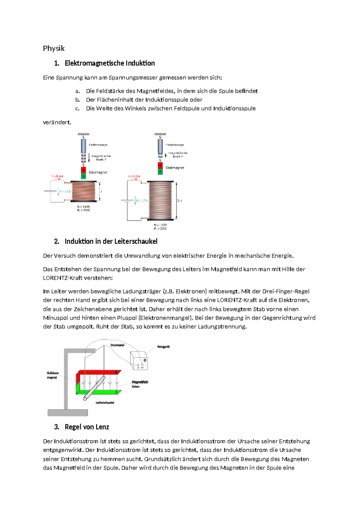 Induktion und Transformator in der Physik: Grundlagen und Experimente ...