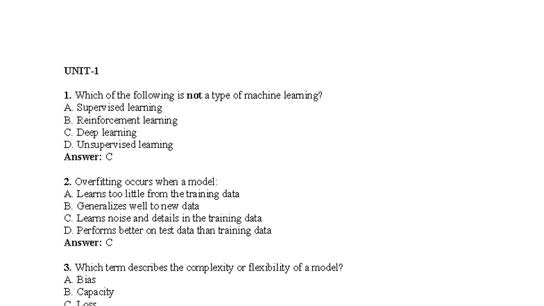 DL 101: Deep Learning Concepts and Techniques Study Guide - Studocu