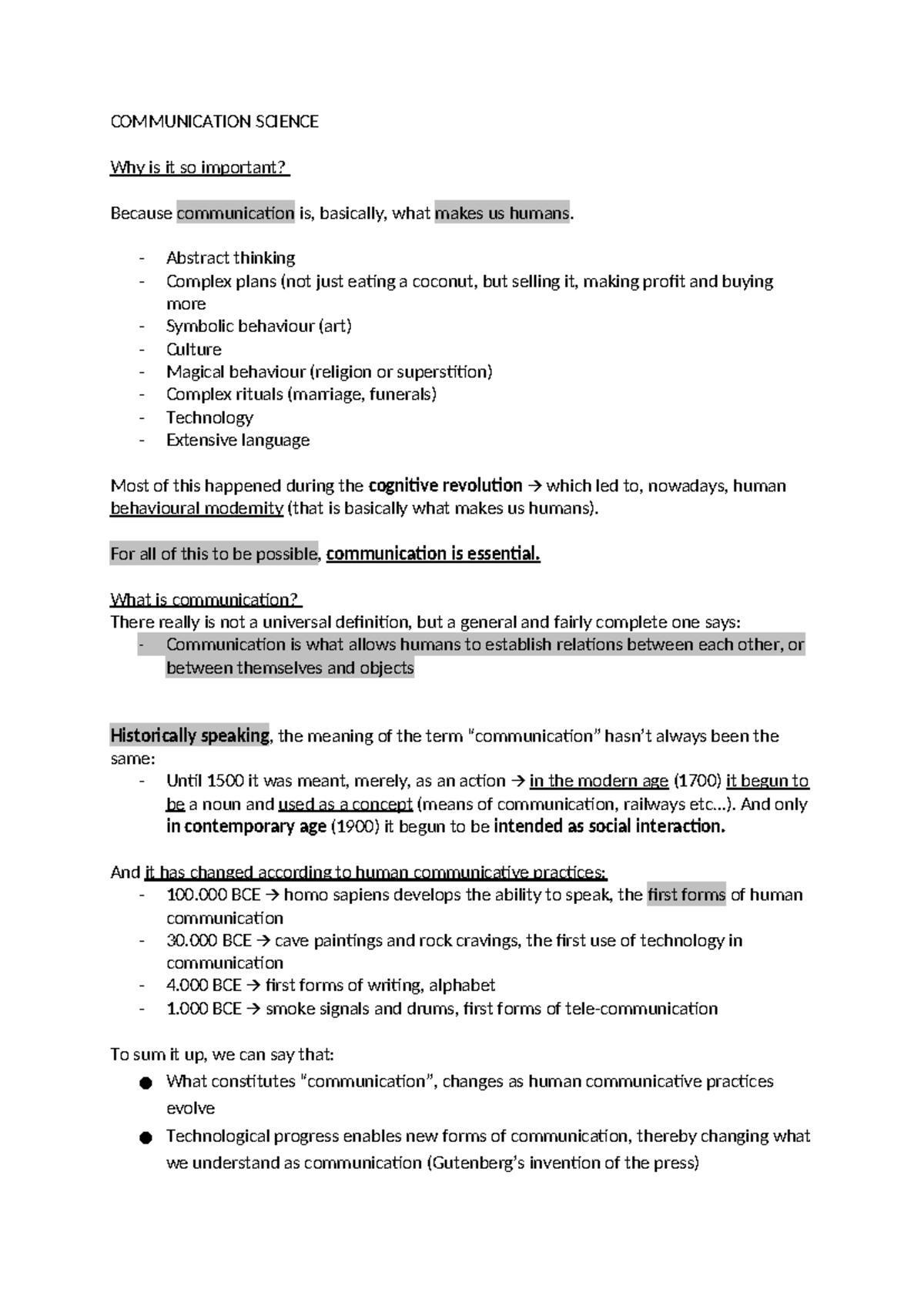 COMMUNICATION SCIENCE: The Importance of Human Interaction and Meaning ...