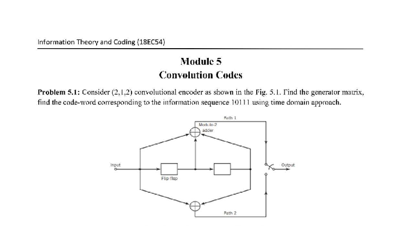Module 5: Recursive Systematic Convolutional Codes Overview - Studocu