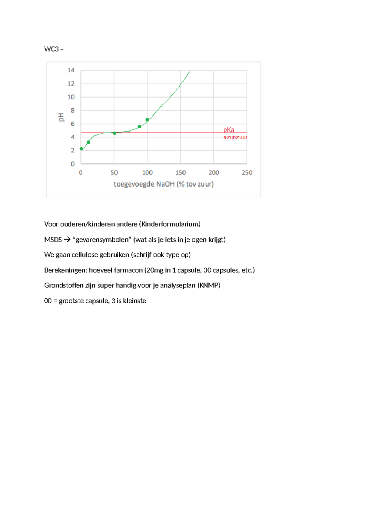 WC3 Aantekeningen: Belangrijke Notities voor Analyse en Berekeningen ...