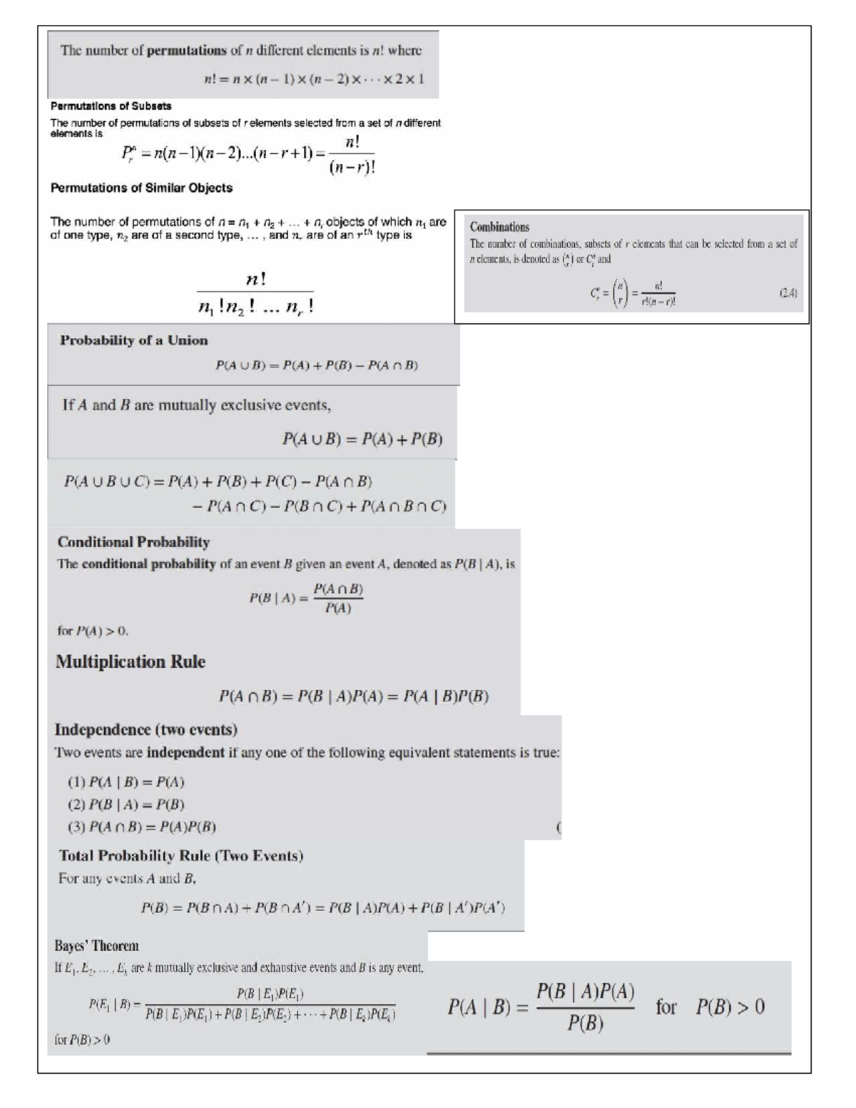 Quiz 1-2: Key Formulas for Permutations and Probability - Studocu