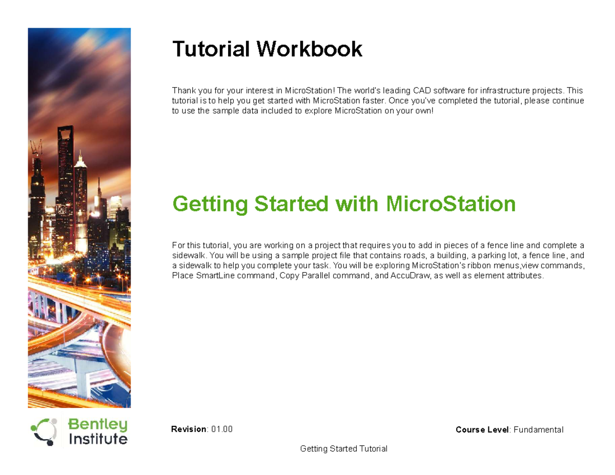 Getting Started with MicroStation: A Fundamental Tutorial Workbook ...