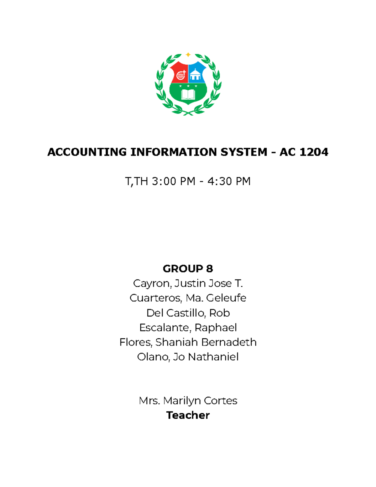 AC 1204 AIS Group 8 Assignment: Batch Processing Overview - Studocu