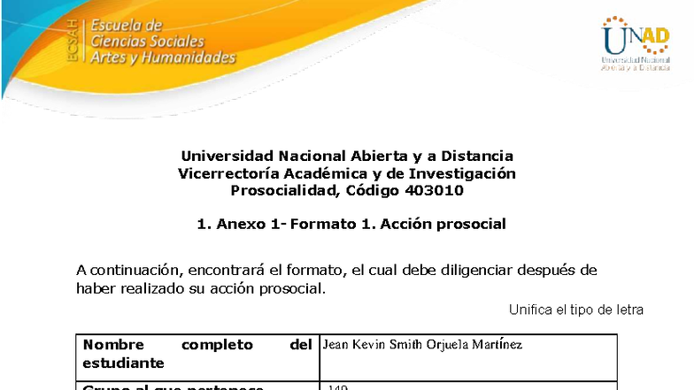 Formato 1: Acción Prosocial sobre Basura en Espacios Públicos - Código ...