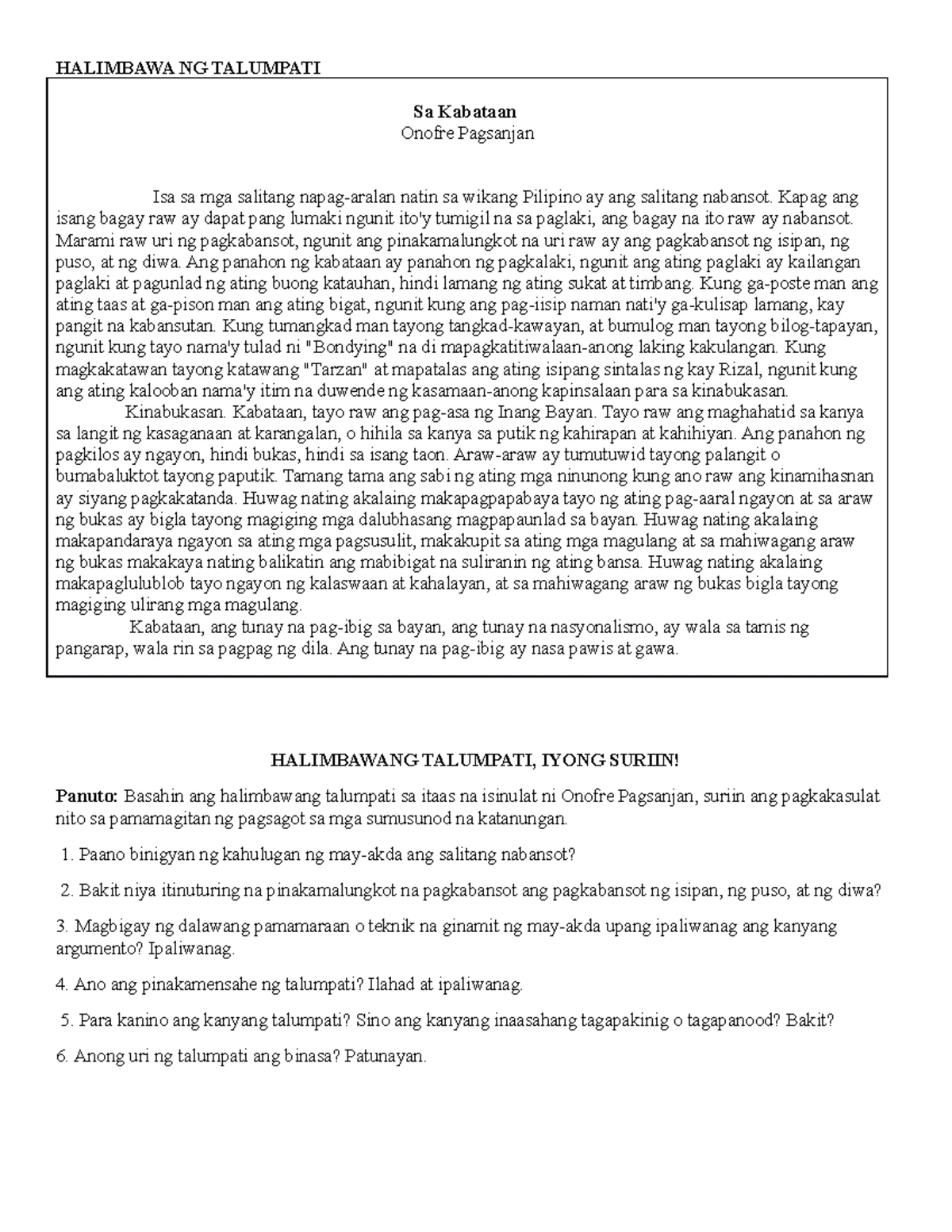 Aralin 2 Gamit AT URI NG Pagsulat - Mga Gamit at Pangangailangan sa ...