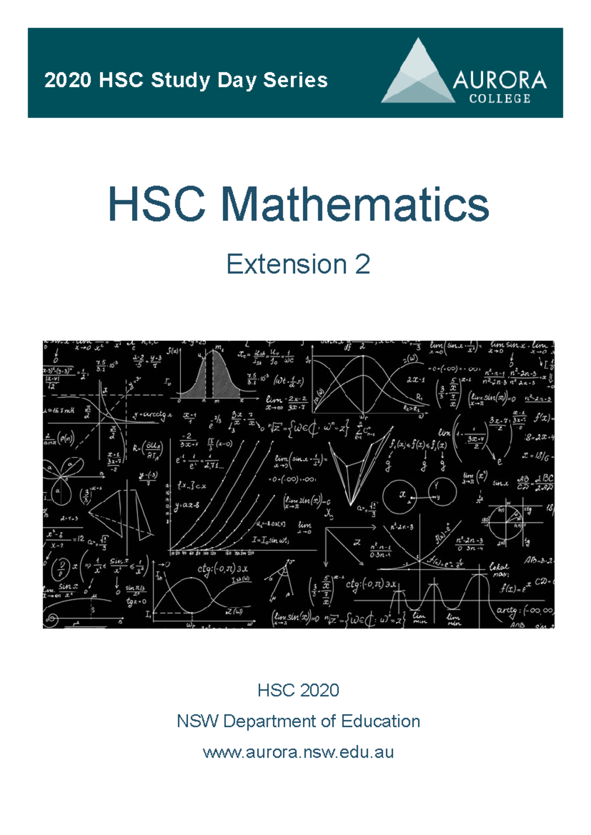 HSC Study Day - Maths Ext 2 Student Booklet - 2020 HSC Study Day Series ...