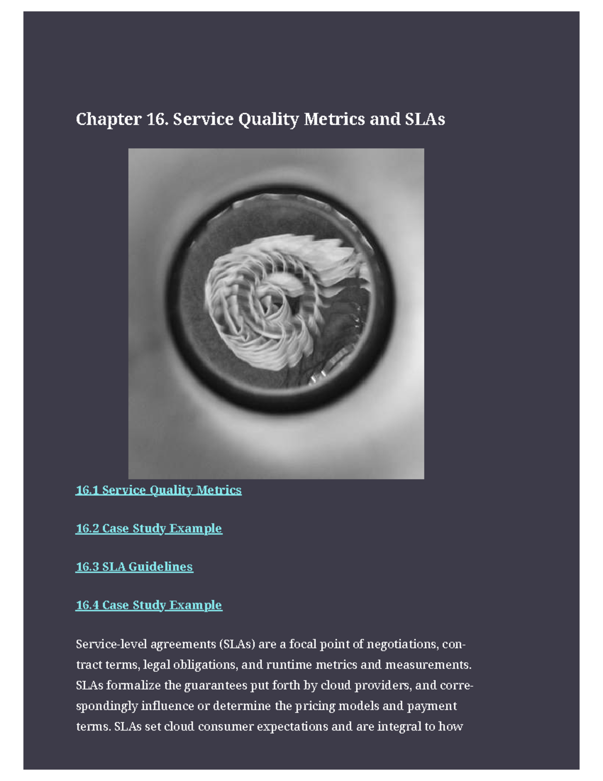 Chapter 16: Service Quality Metrics & SLAs in Cloud Computing - Studocu