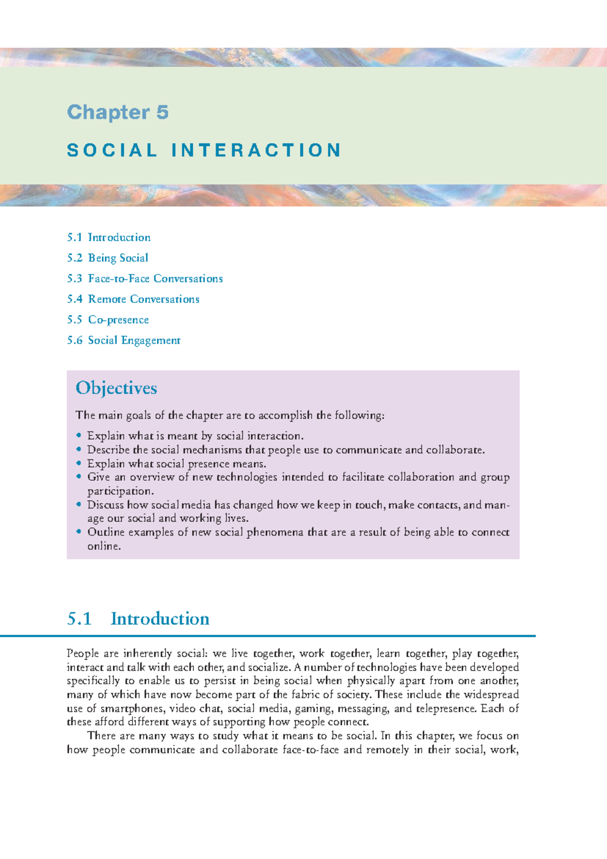 Chapter 05 - Social Interaction - Chapter SOCIAL INTERACTION 5 ...