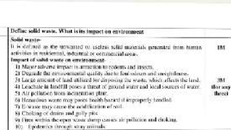 SWM 17605 Unit 1: Solid Waste Management Key Concepts and Impacts - Studocu