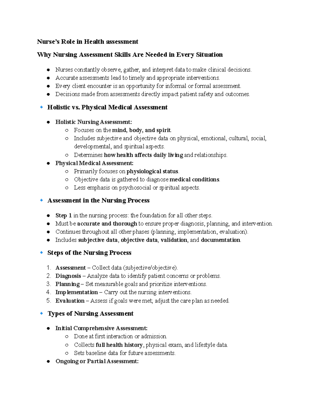 Holistic Health Assessment: Importance of Nursing Skills in Patient ...