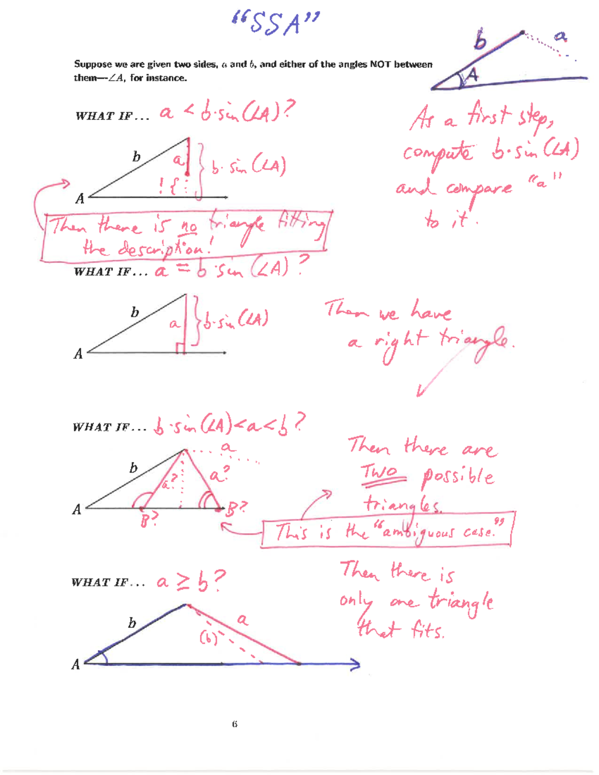 MATH 101: Triangle Solutions and Law of Sines Analysis - Studocu