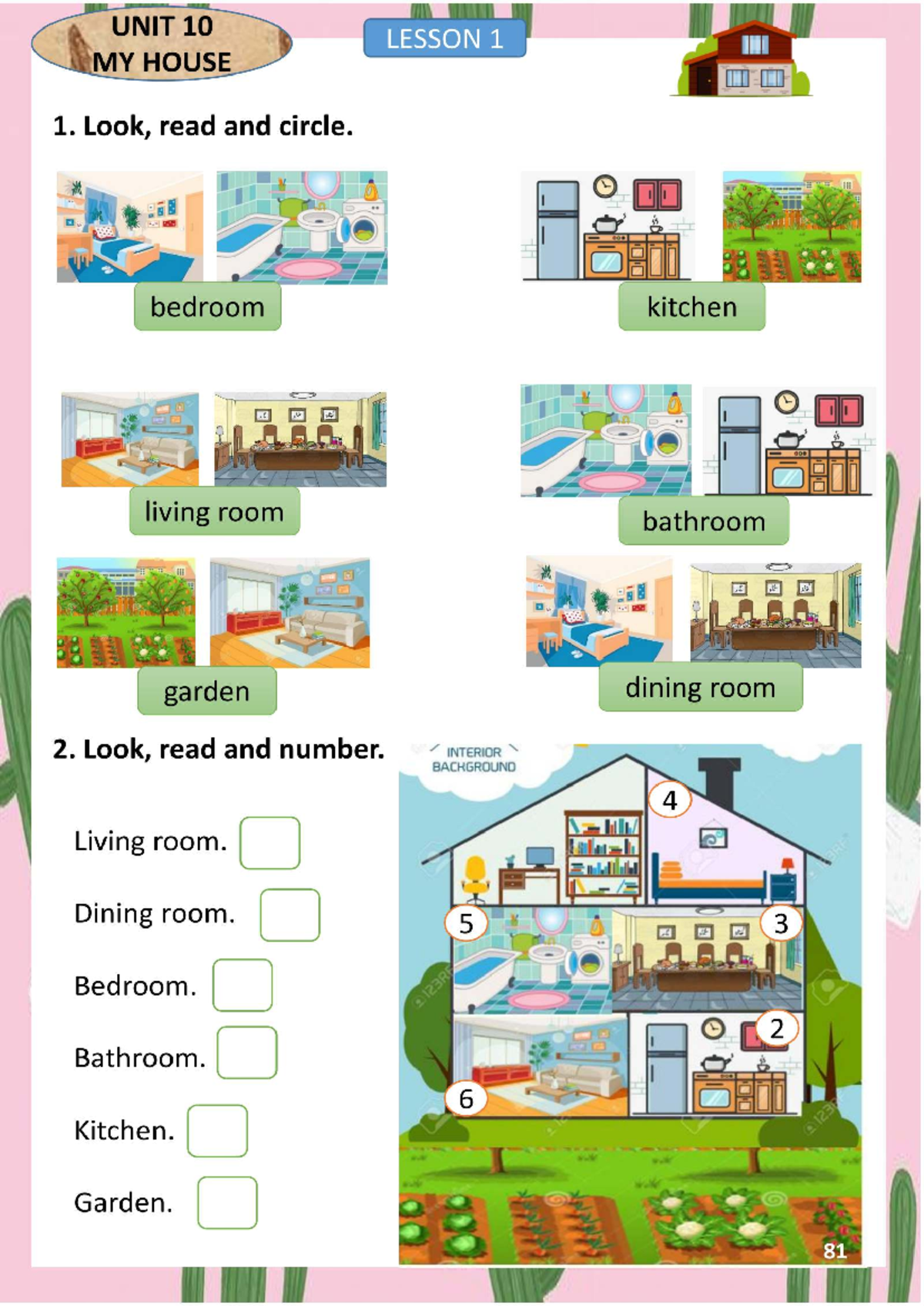 UNIT 10 LESSON 1 & 2 MY HOUSE ACTIVITIES - Studocu