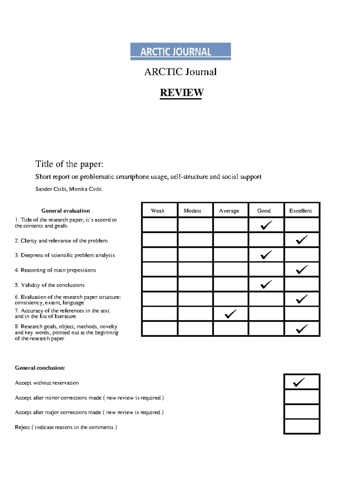 ARCTIC Journal Review: Problematic Smartphone Usage Analysis - Studocu