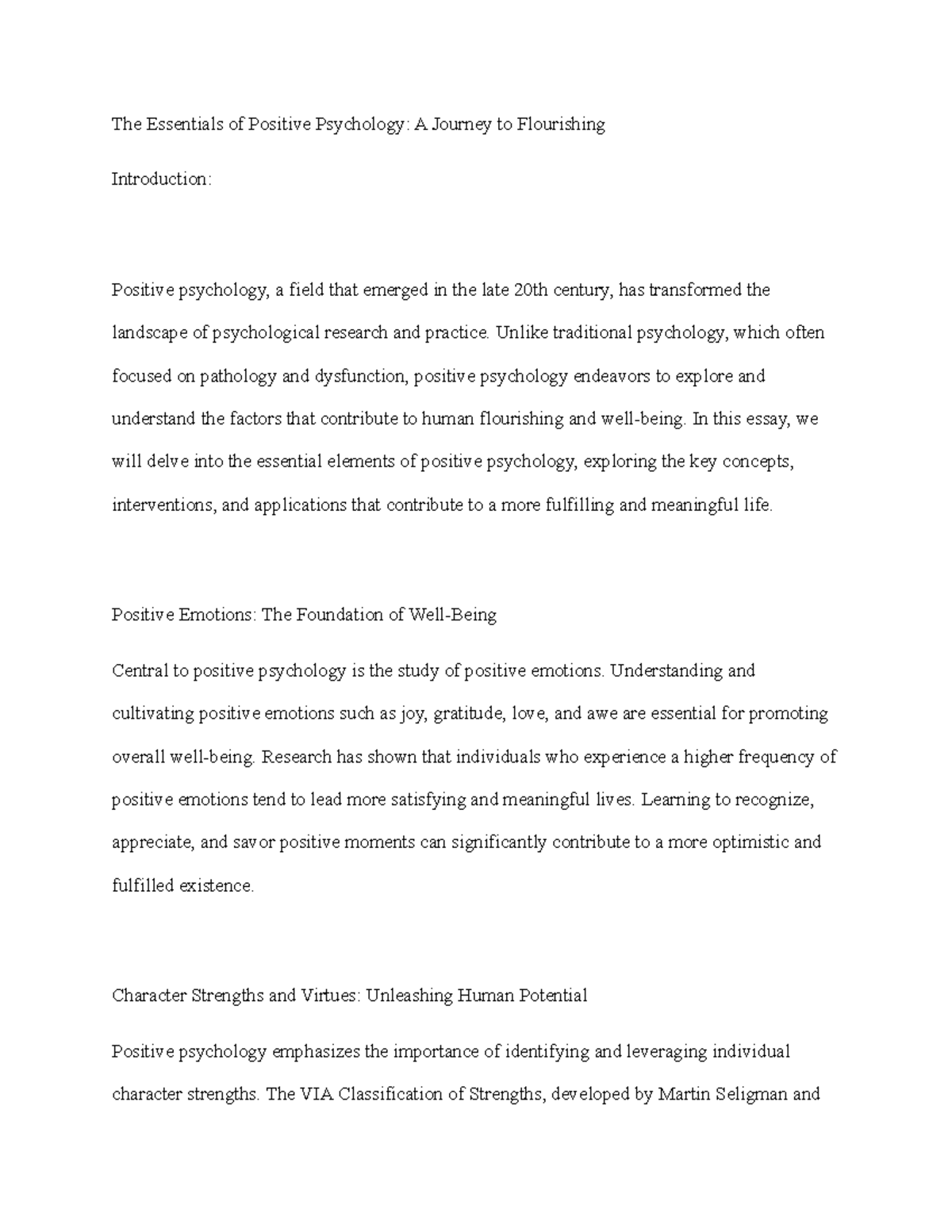 Positive Psychology Essentials: Exploring Flourishing & Well-Being ...