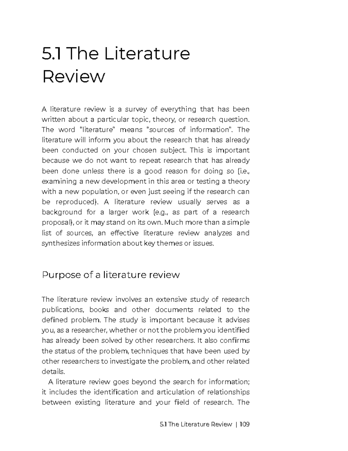 5.1 Literature Review: Key Concepts and Writing Techniques - Studocu