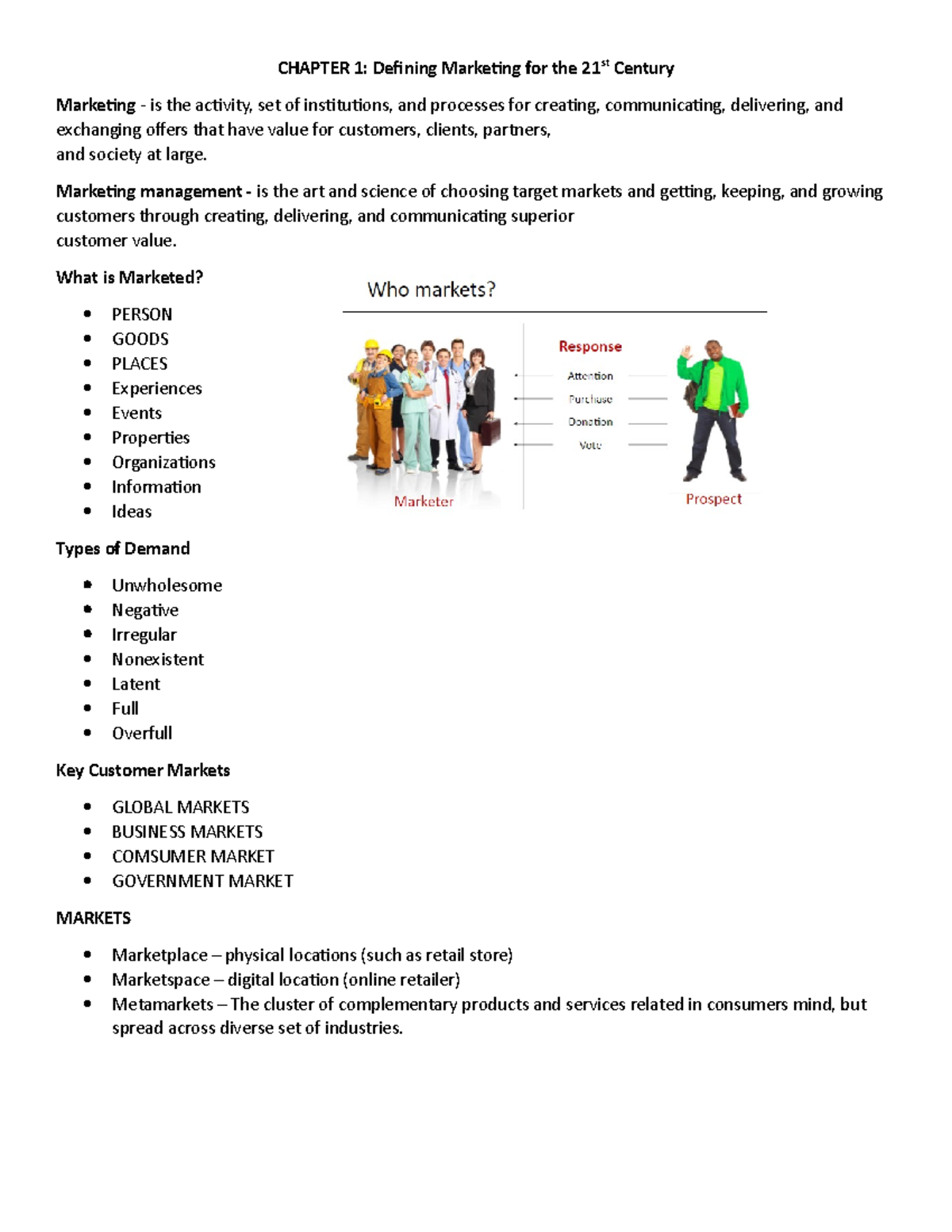 Final Exam Study Notes for MM - Marketing Concepts & Strategies - Studocu