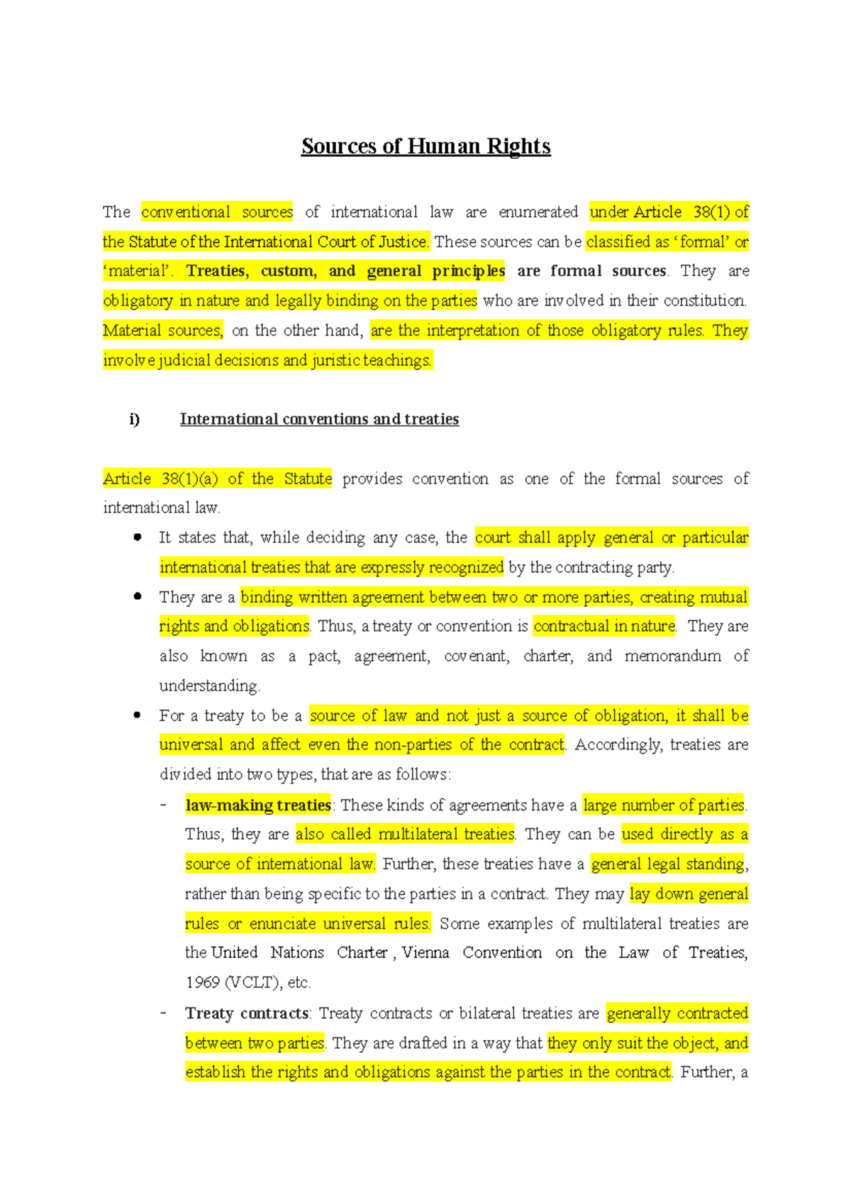 Sources of Human Rights: Understanding International Law Protocols ...