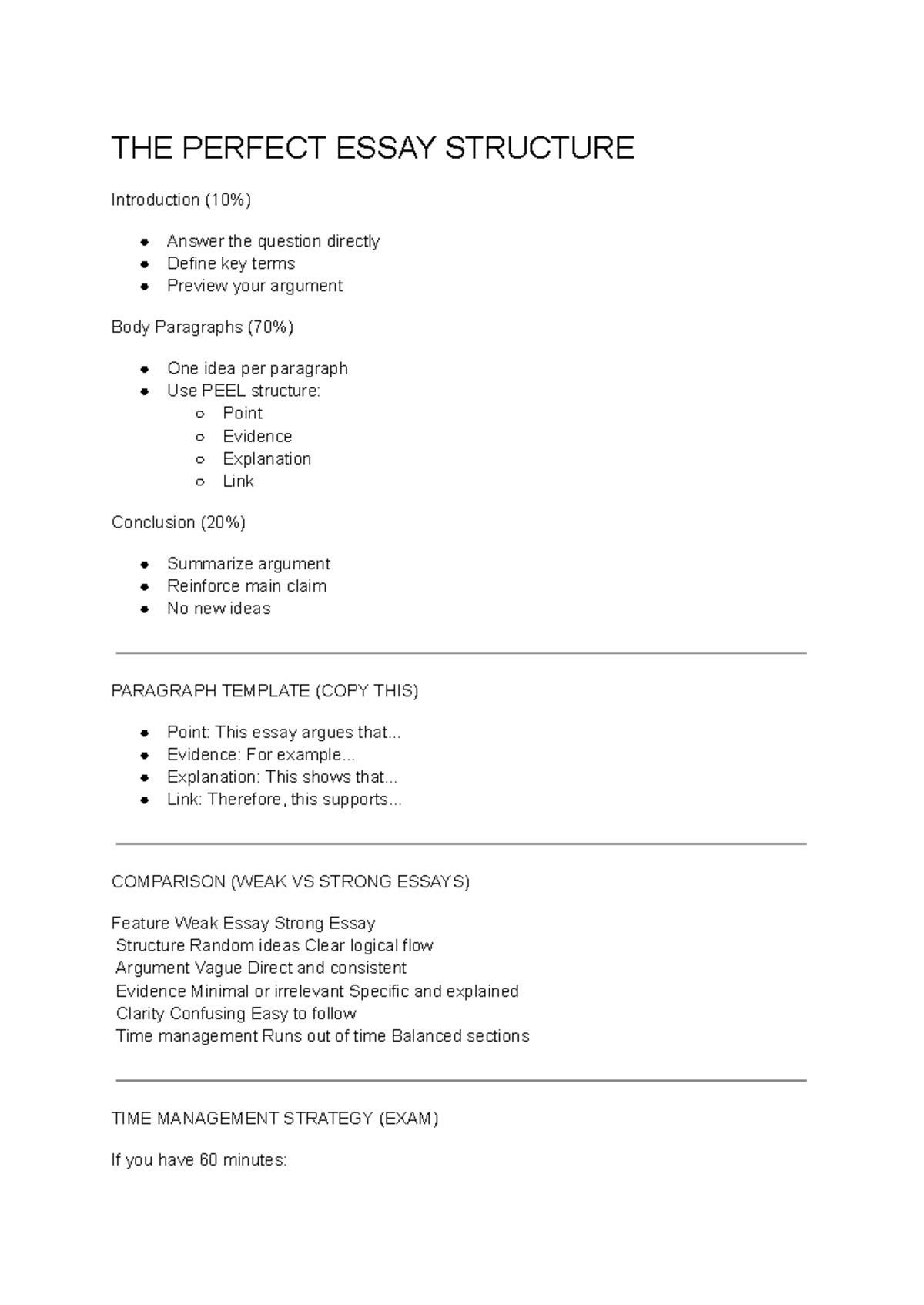 ENG 101: Perfect Essay Structure Guide for Final Exam - Studocu